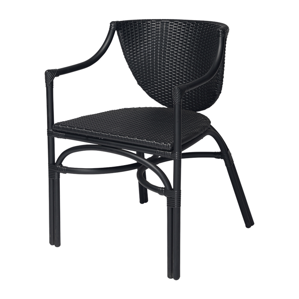 Kanso Black Outdoor Wicker Armchair | Outdoor Furniture Ideas