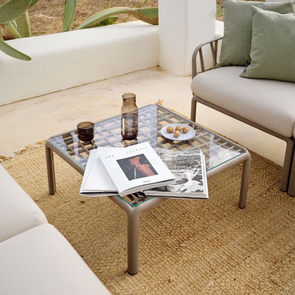 Nardi Komodo Outdoor Glass Coffee Table | Outdoor Furniture Ideas