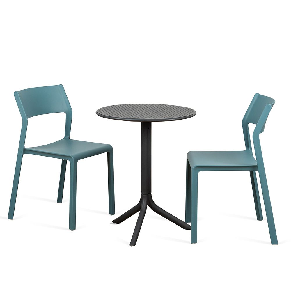 Nardi Step Table with Trill Bistrot Chair - 3 piece set | Outdoor ...