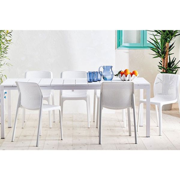 Nardi Bit 7 Piece Dining Setting with Rio 140cm Extendable Table