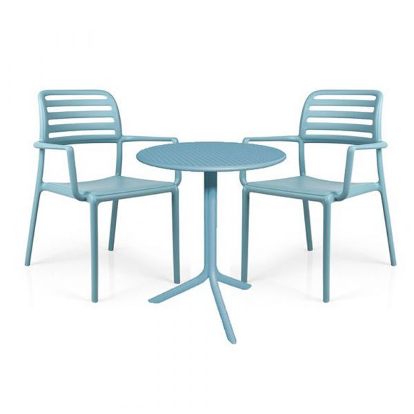 Nardi Step Table with Costa Arm Chair - 3 Piece Set