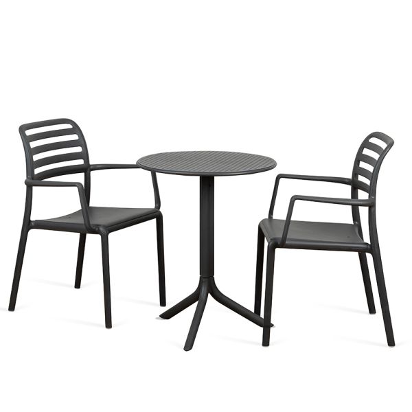 Nardi Step Table with Costa Arm Chair - 3 Piece Set - Outdoor Furniture ...