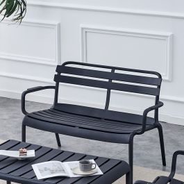 Alba Bench - Black | Outdoor Furniture Ideas