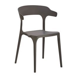 Lunar Plastic Resin Dining Chair With Armrests | Outdoor Furniture Ideas